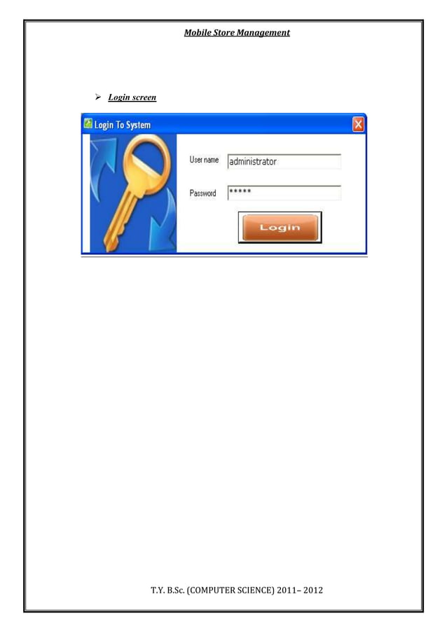 Project report On MSM (Mobile Shop Management) | DOCX | Computer ...
