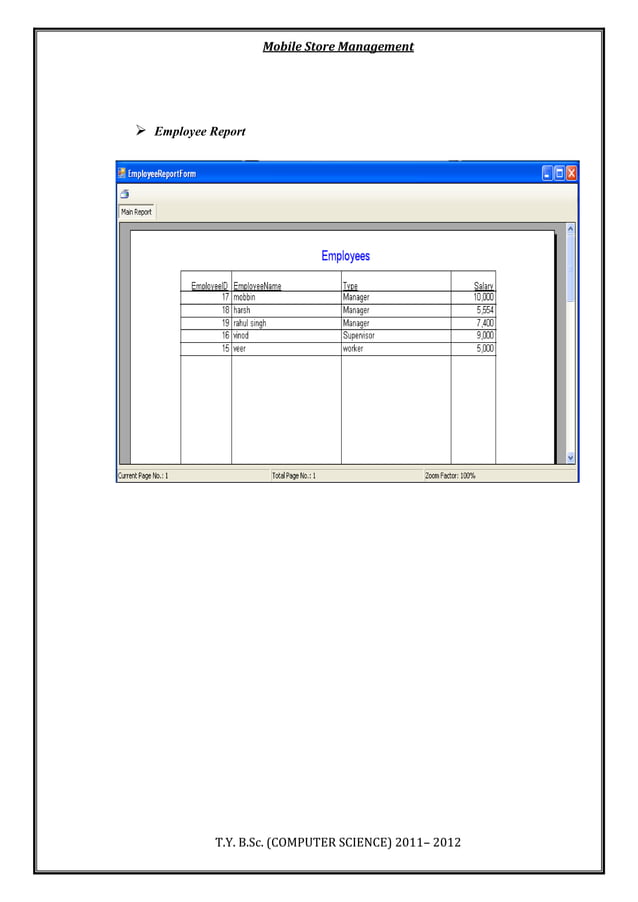 Project report On MSM (Mobile Shop Management) | DOCX | Computer ...