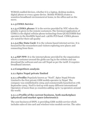 Project report of nepal telicom | DOCX