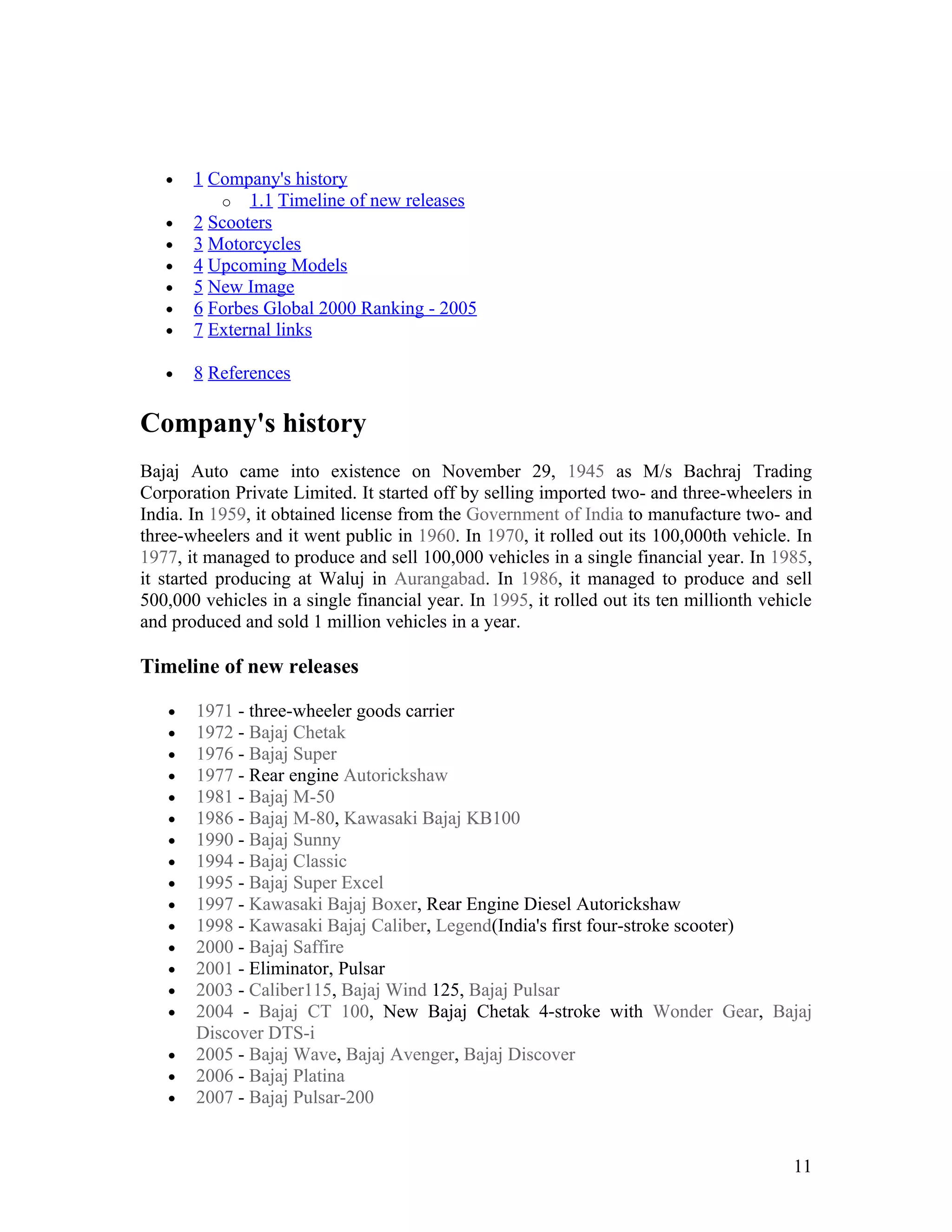 Project report of research methodology on comparative study of bajaj vs ...