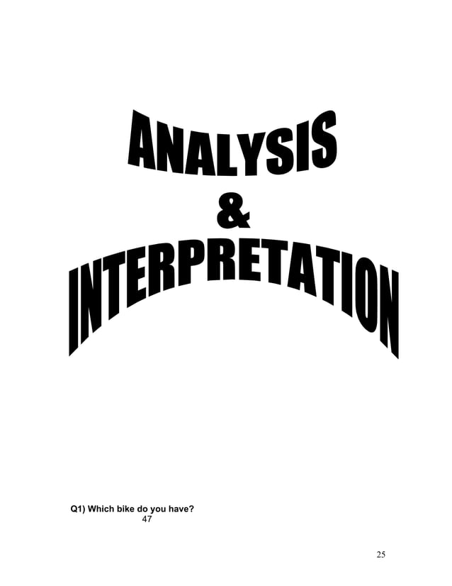 Project report of research methodology on comparative study of bajaj vs ...