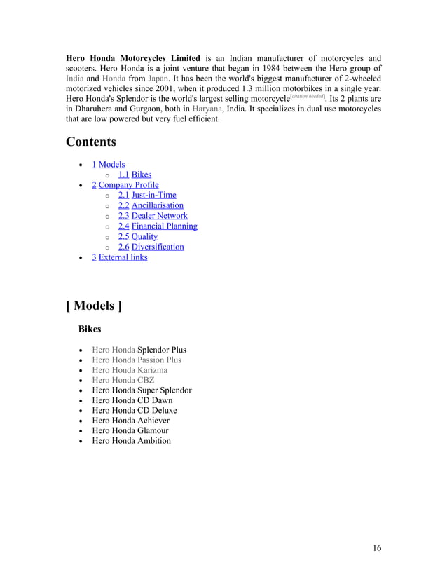 Project report of research methodology on comparative study of bajaj vs ...