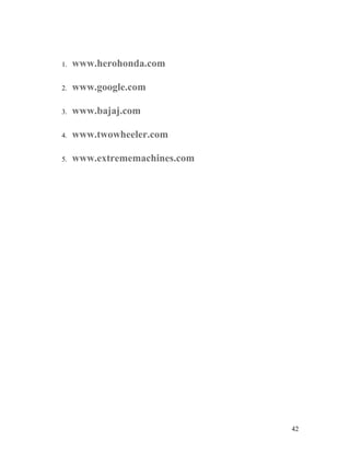 Project report of research methodology on comparative study of bajaj vs ...