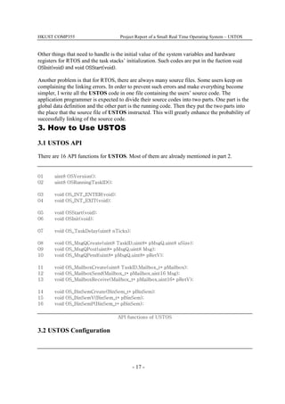 Project report of ustos | PDF