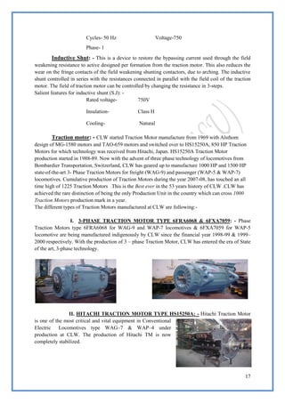 Project report of vocational training at Chittaranjan locomotive ...
