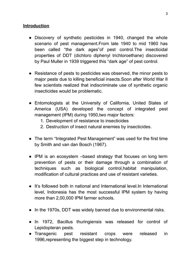 “Case study of important IPM Programmes” Principles of Integrated Pest ...