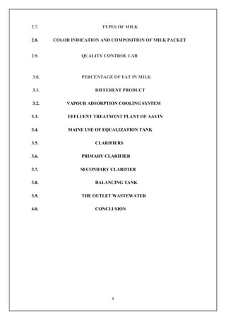 Project report on AAVIN INDUSTRY - 2019 | PDF