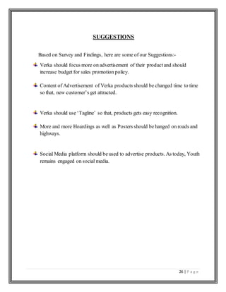 PROJECT REPORT ON ADVERTISEMENT EFFECTIVENESS OF VERKA.docx