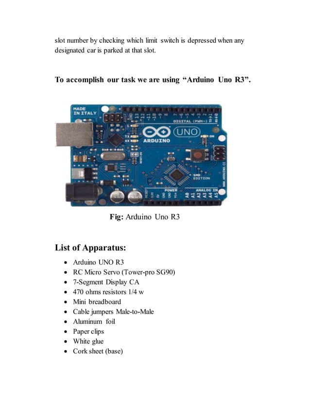 Project report on arduino based parking lot system | DOCX | Auto ...