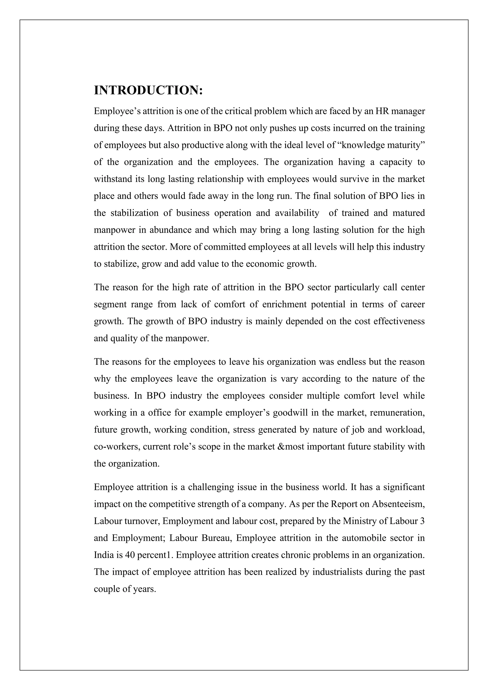 Project report on attrition analysis | PDF