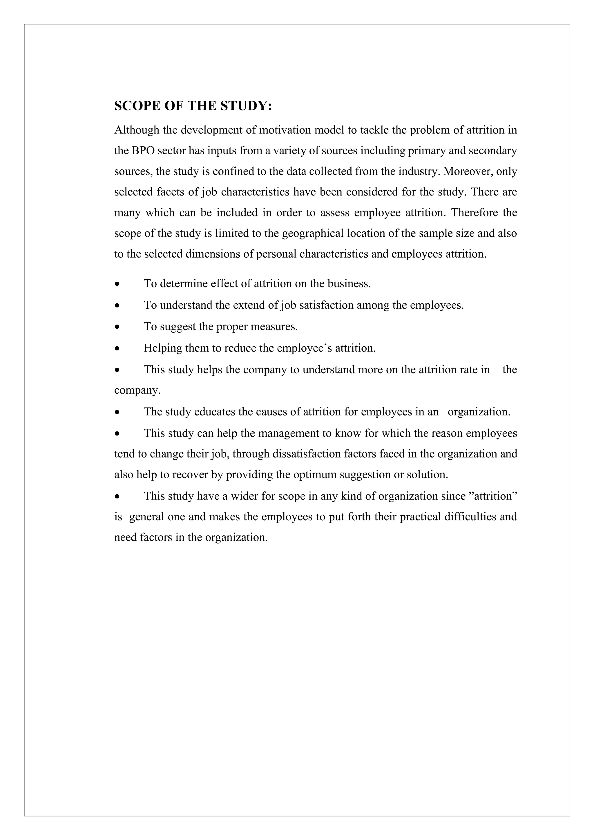 Project report on attrition analysis | PDF