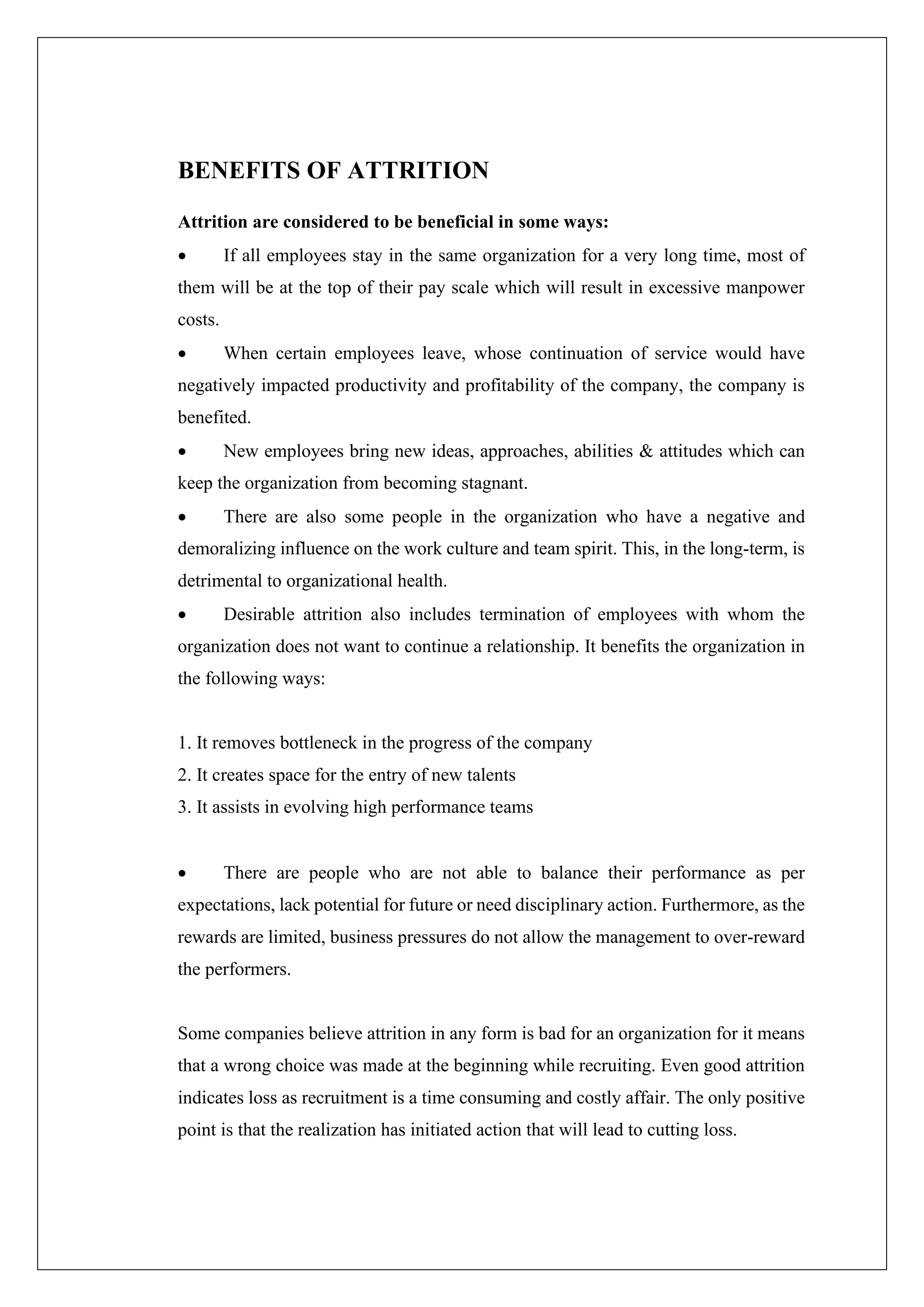 Project report on attrition analysis | PDF