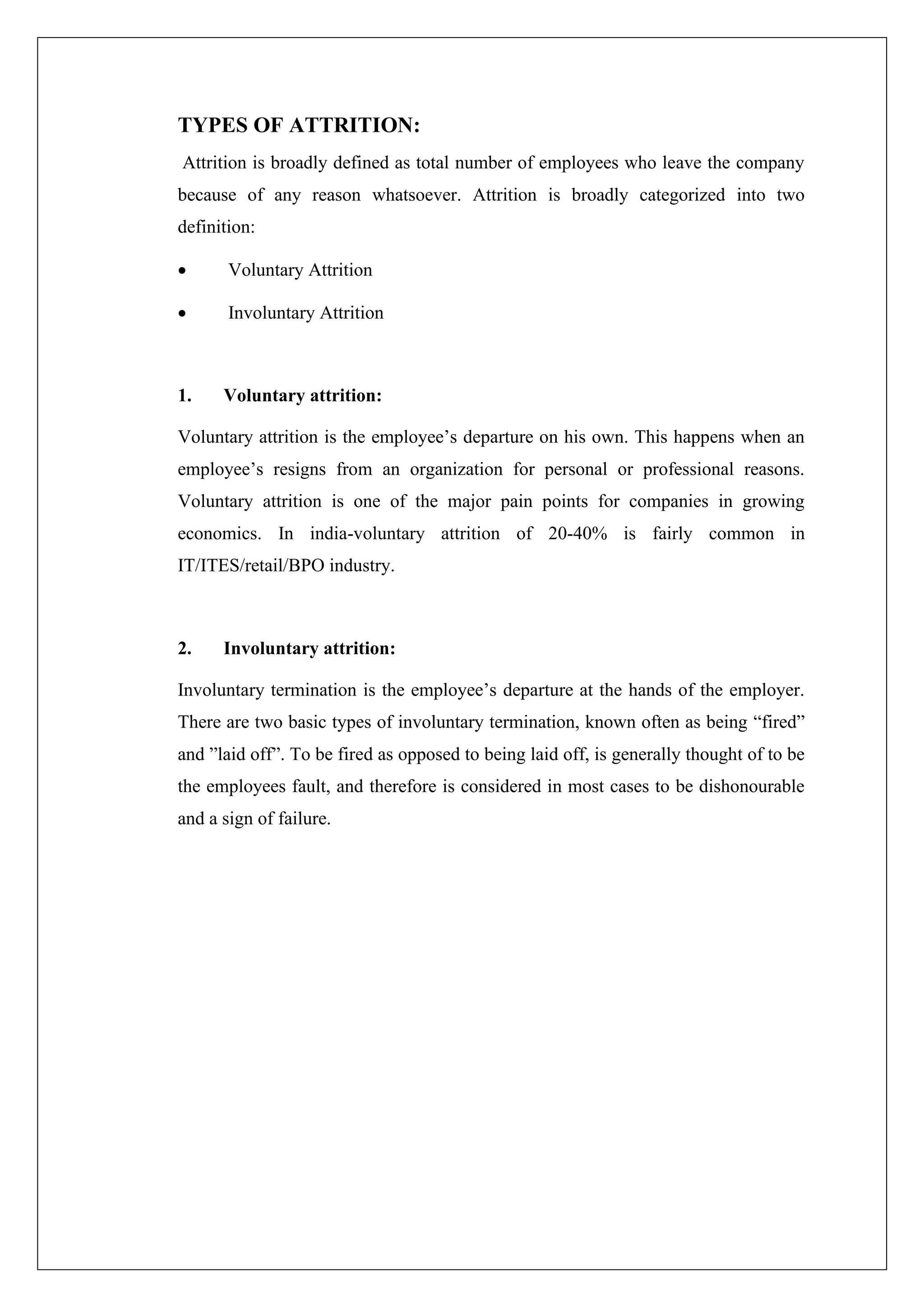 Project report on attrition analysis | PDF