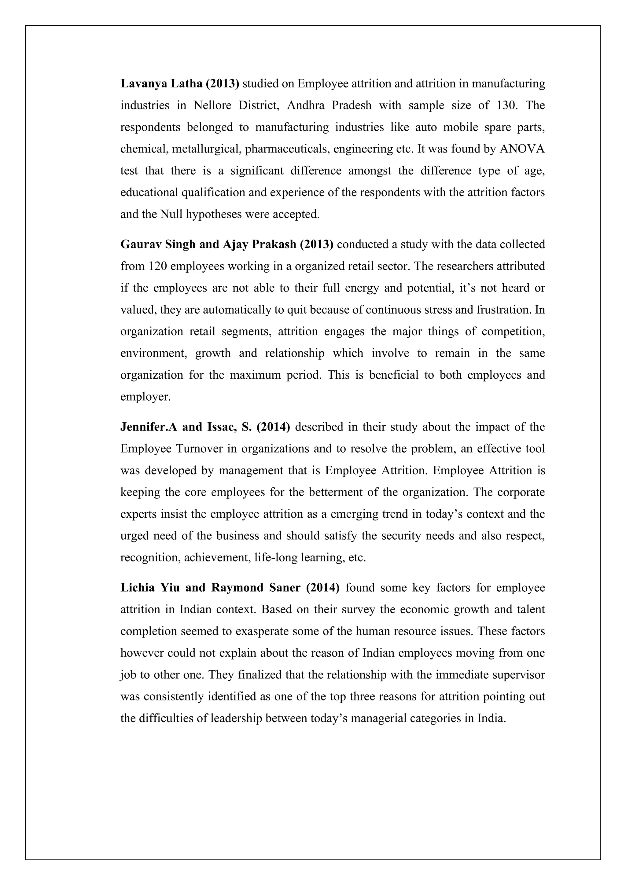 Project report on attrition analysis | PDF