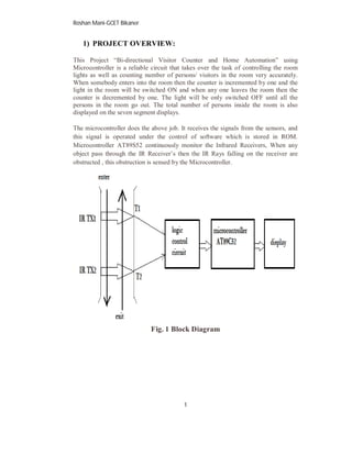 Project report on bidirectional visitor counter & home automation | PDF
