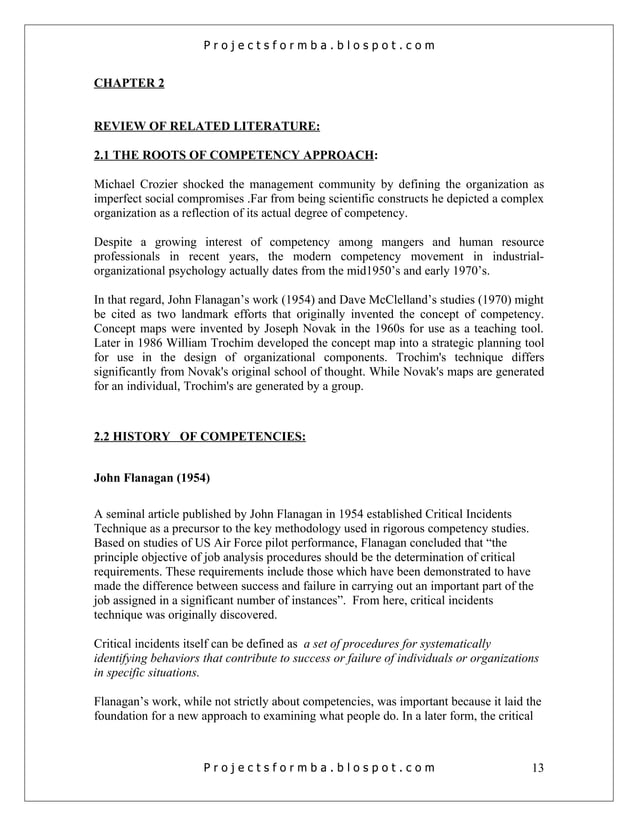 Project report on competancy mapping | PDF