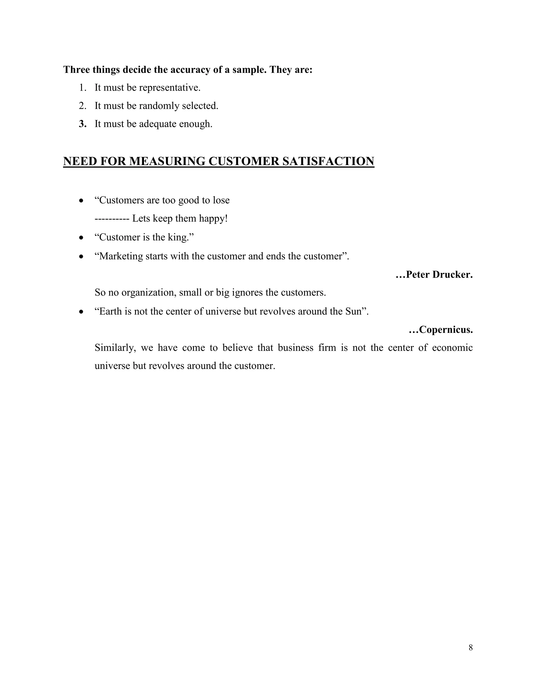 Project report on customer satisfaction | DOCX