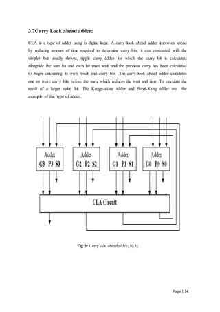 Project report on design & implementation of high speed carry select adder | DOCX | Programming ...