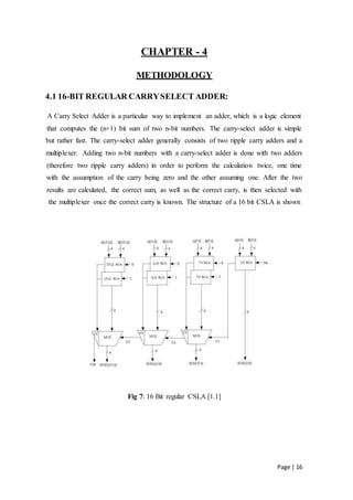 Project report on design & implementation of high speed carry select adder | DOCX | Programming ...
