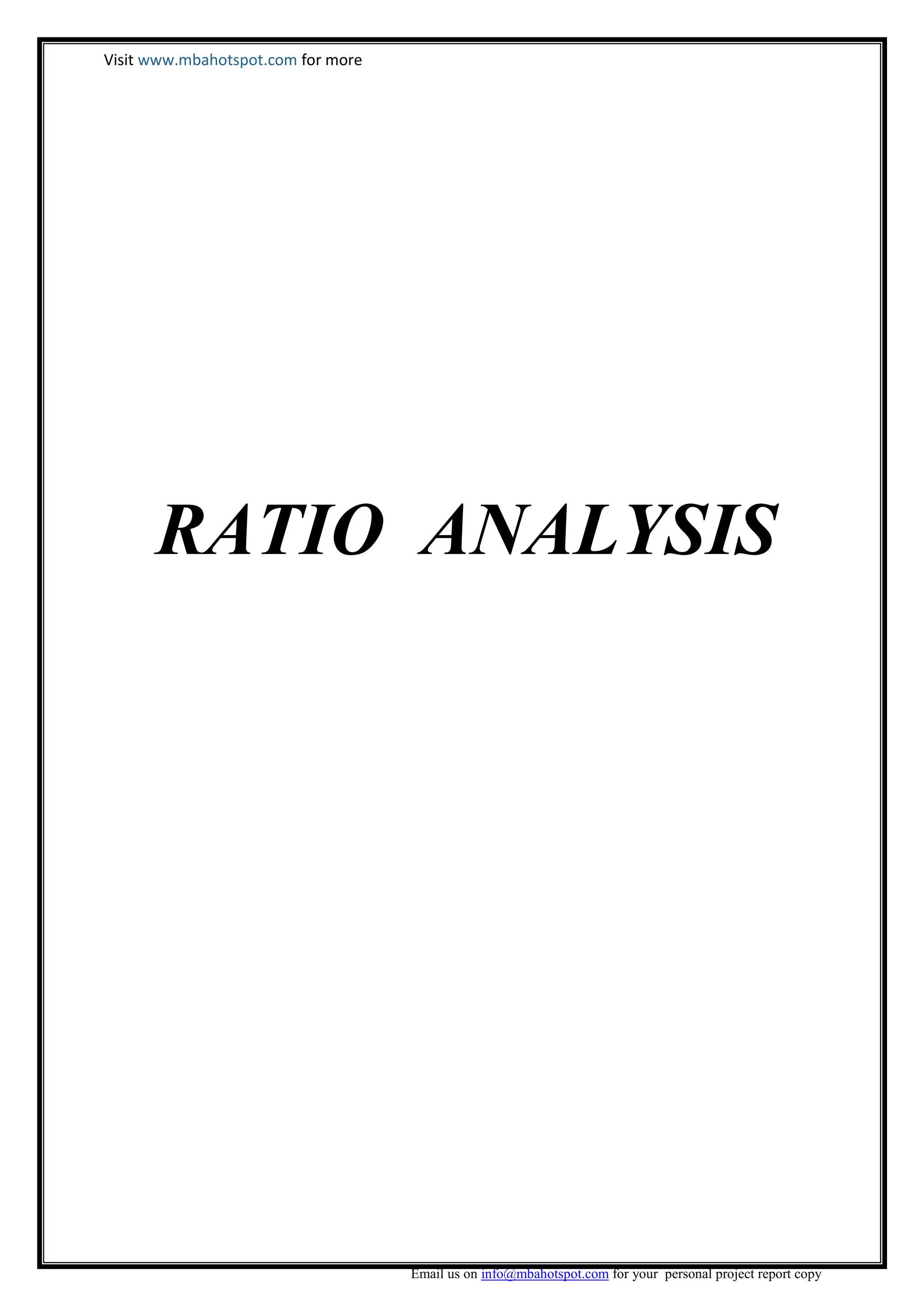 Project report on_finance_ration-_analysis_mbahotspot | PDF