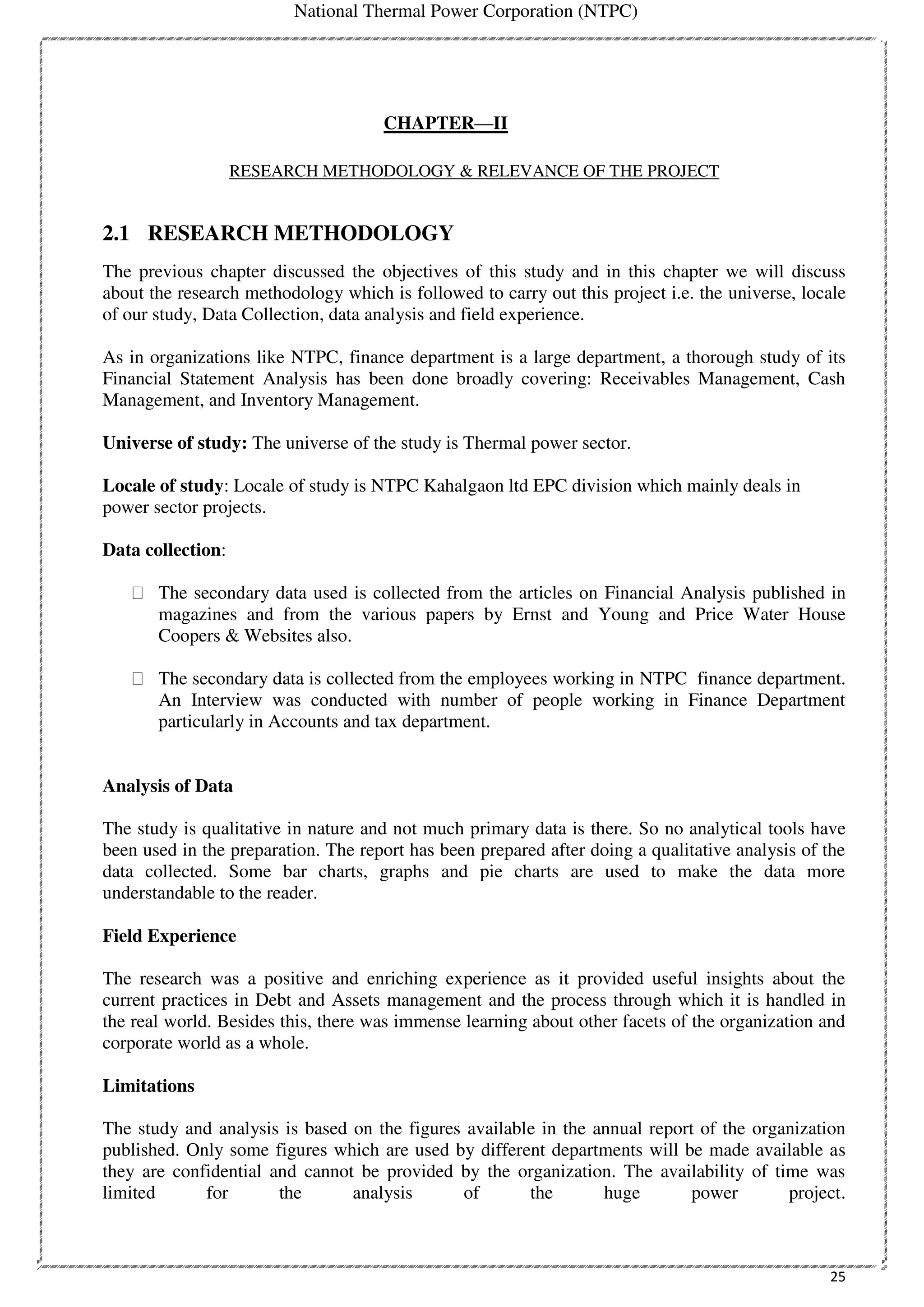 Project Report on Financial Analysis by Nirbhay Kumar, MBA - 3rd Sem.,TMBU,Bhagalpur | PDF