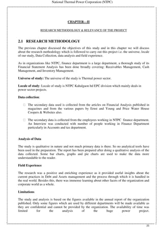 Project Report on Financial Analysis by Nirbhay Kumar, MBA - 3rd Sem ...