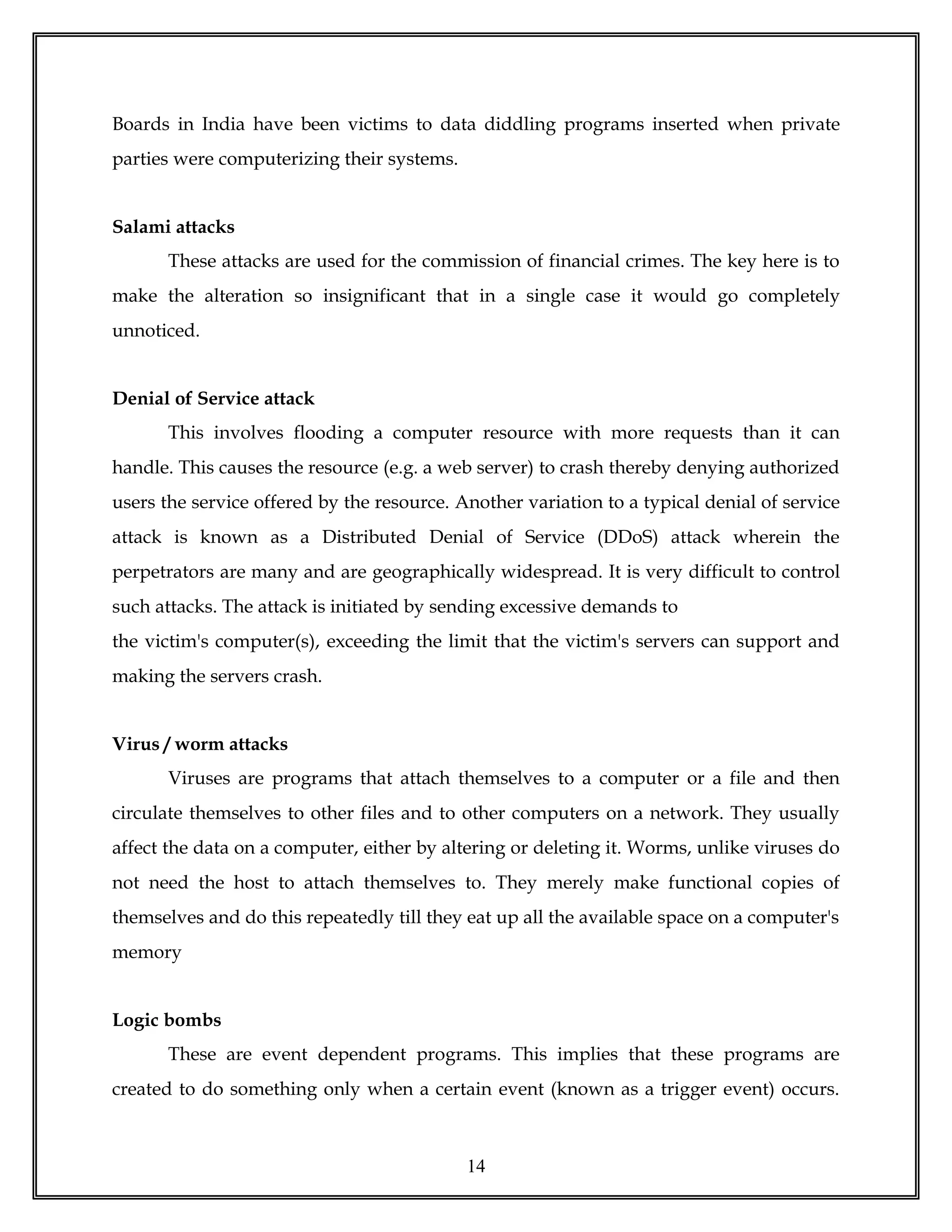 Project report on information technology act | PDF