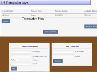 java Project report online banking system | PPT