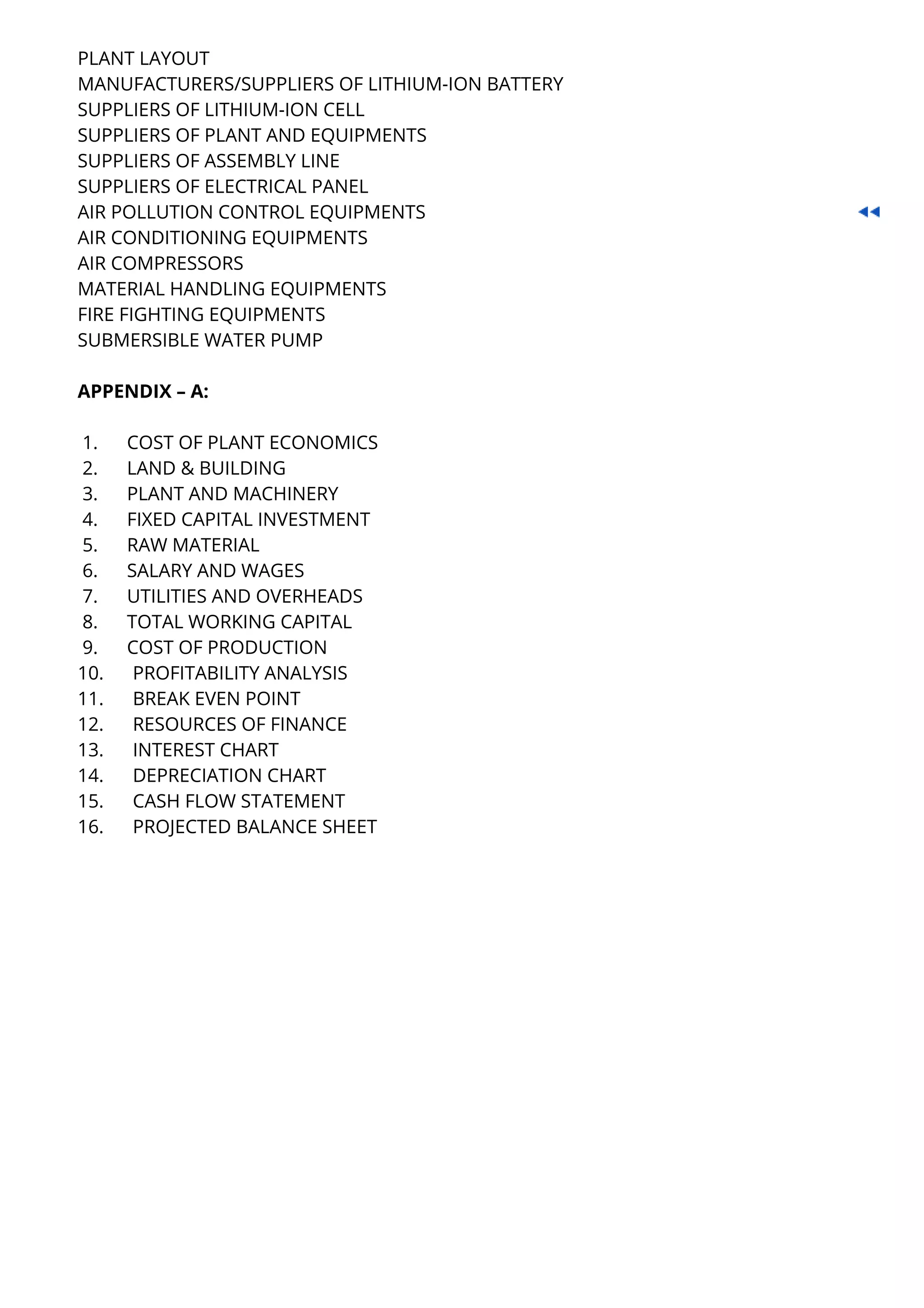 Project report on lithium ion battery manufacturing and assembling unit | PDF