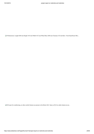 Project report on mahindra and mahindra (1) | PDF