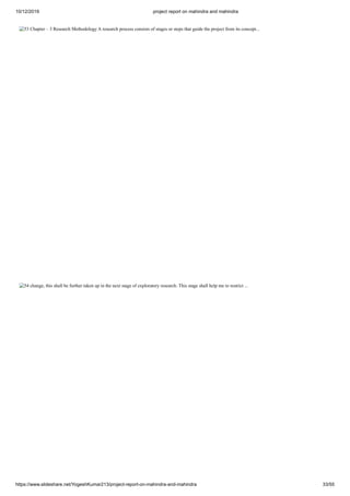 Project report on mahindra and mahindra (1) | PDF