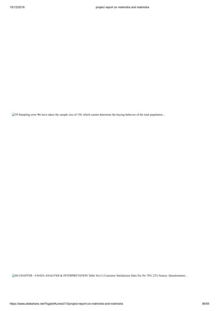 Project report on mahindra and mahindra (1) | PDF