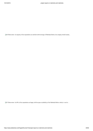 Project report on mahindra and mahindra (1) | PDF