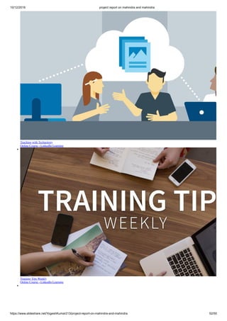 Project report on mahindra and mahindra (1) | PDF