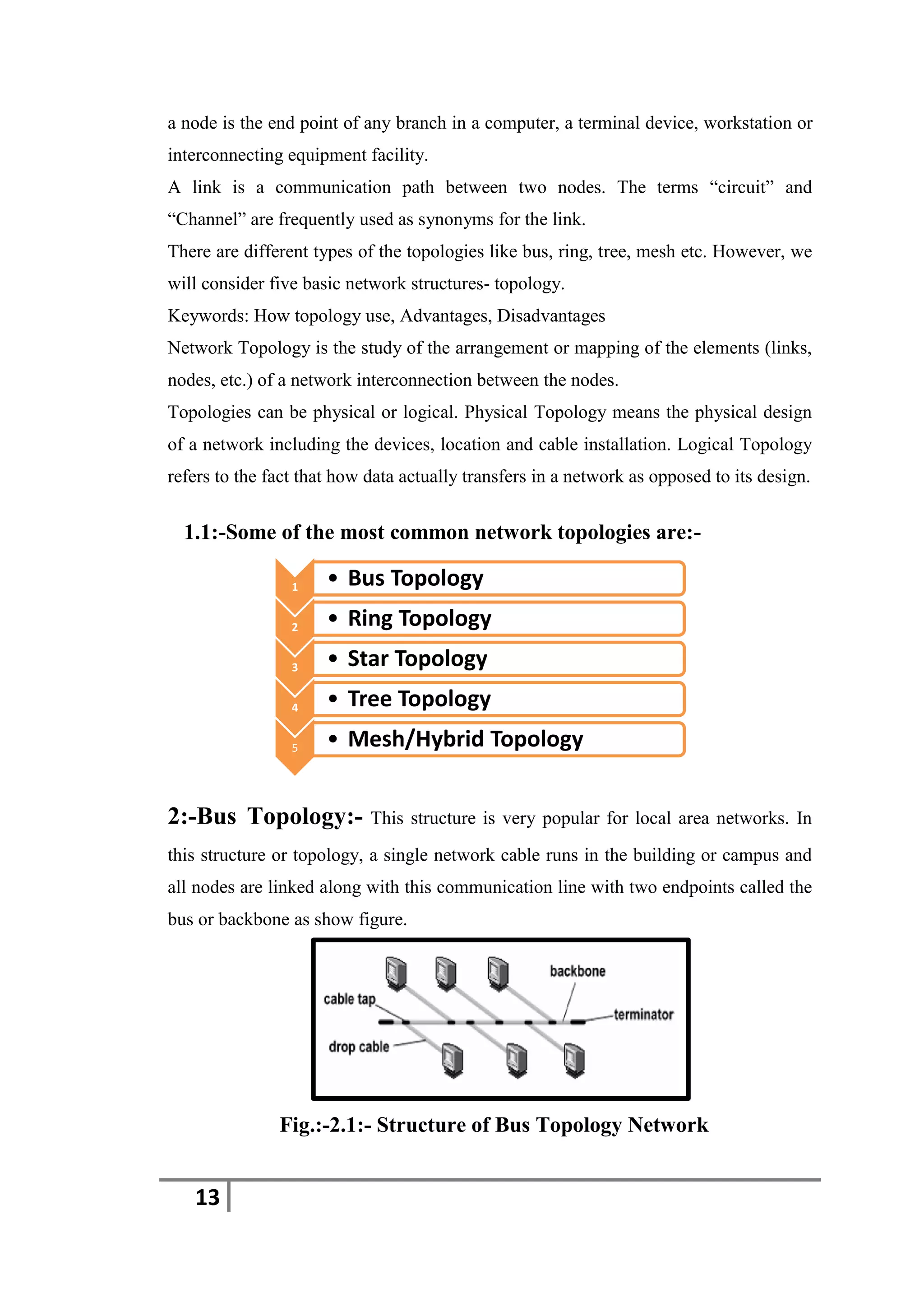 Project Report On Mesh Hybrid Topology Network Vision Pdf Computer Networking Computing