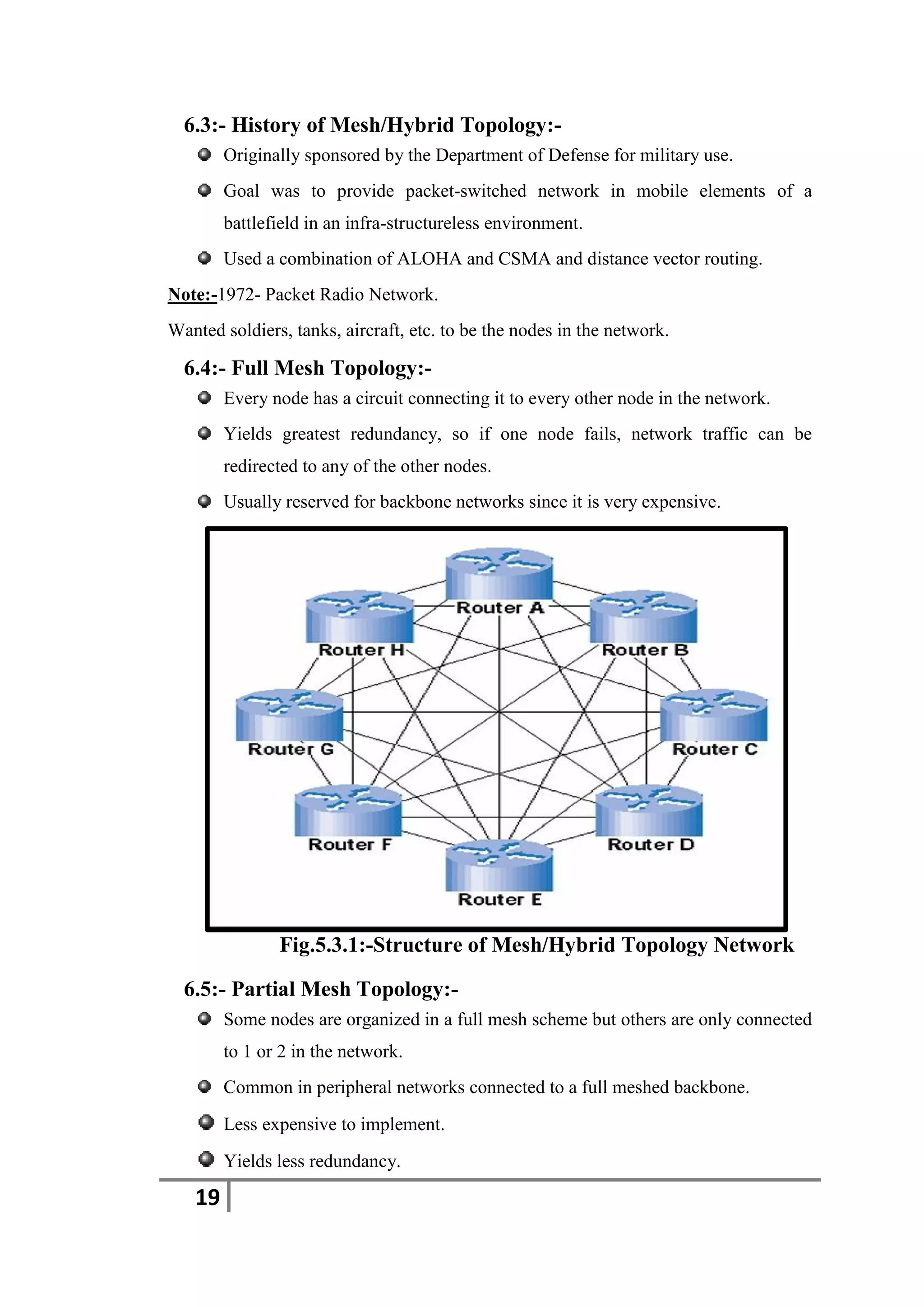 Project Report On Mesh Hybrid Topology Network Vision Pdf Computer Networking Computing