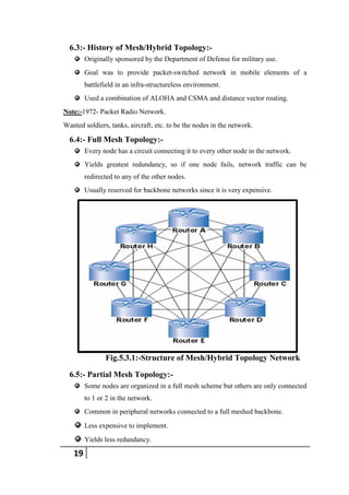 Project report on mesh hybrid topology network vision | PDF
