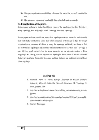 Project report on mesh hybrid topology network vision | PDF