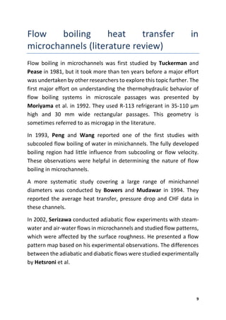 Preliminary report on flow boiling in microchannel | PDF