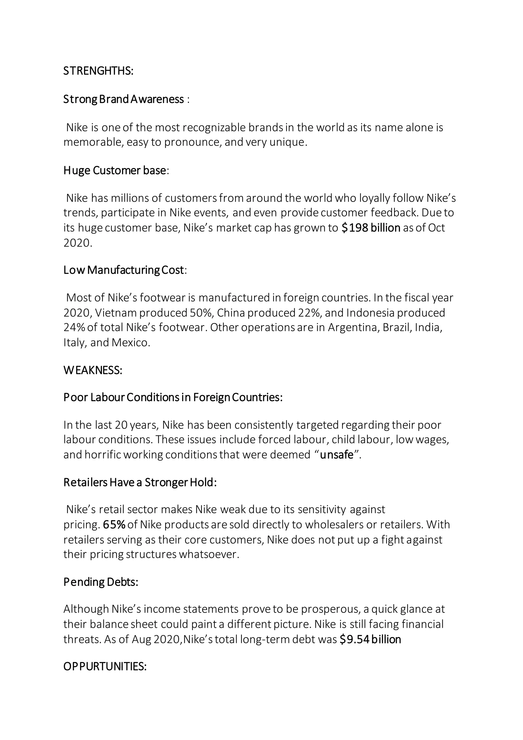 Project report on nike | DOCX