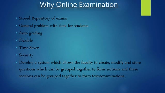 Project report on online examination system | PPTX | Standardized ...