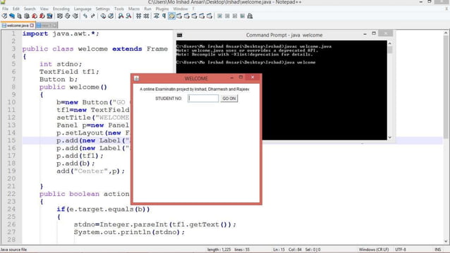 Project report on online examination system | PPT