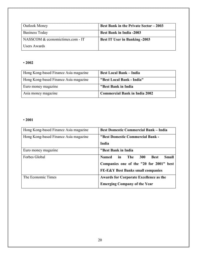 Project report on opening saving account in hdfc bank | PDF