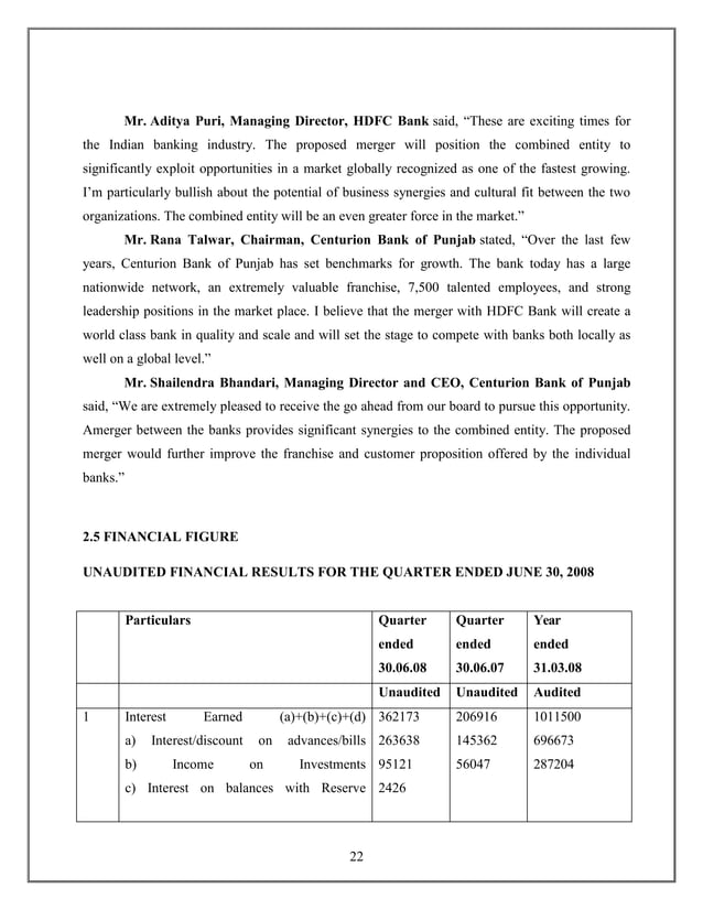 Project report on opening saving account in hdfc bank | PDF
