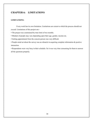 Project report on opening saving account in hdfc bank | PDF