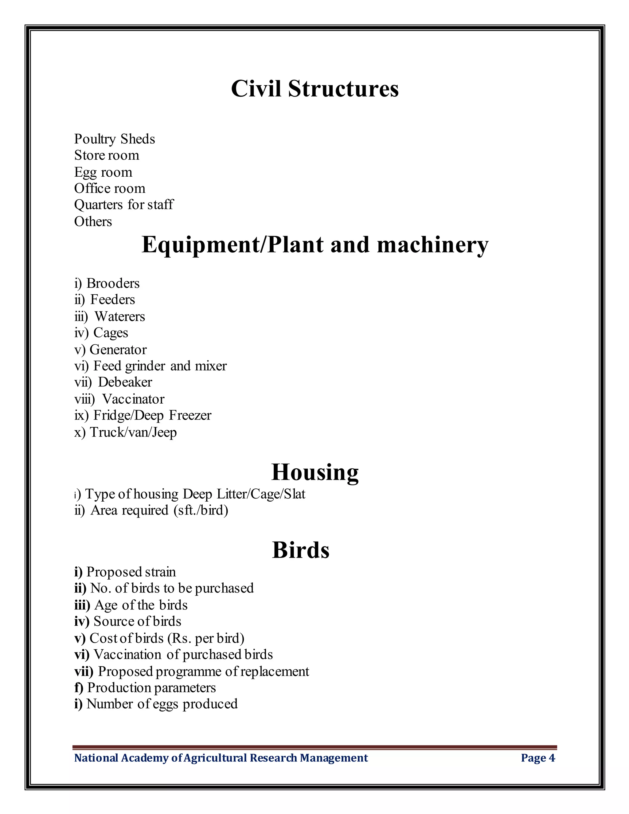 Project report on poultry farm layer | DOCX