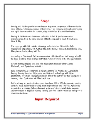 Project report on poultry farm layer | DOCX