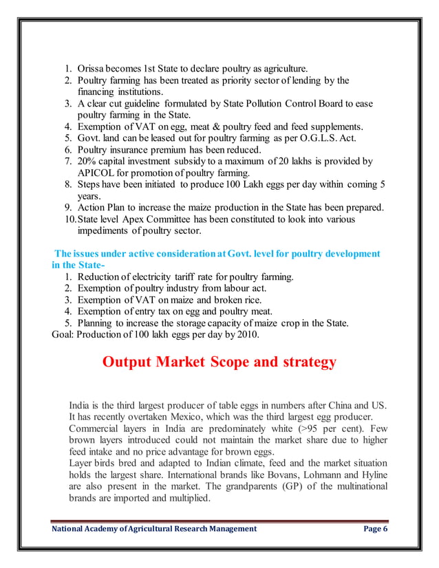 Project report on poultry farm layer | DOCX