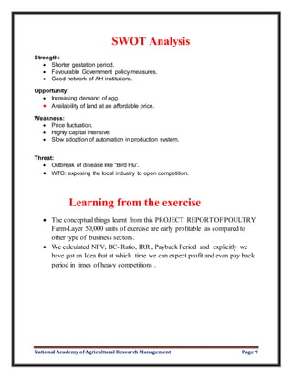 Project report on poultry farm layer | DOCX