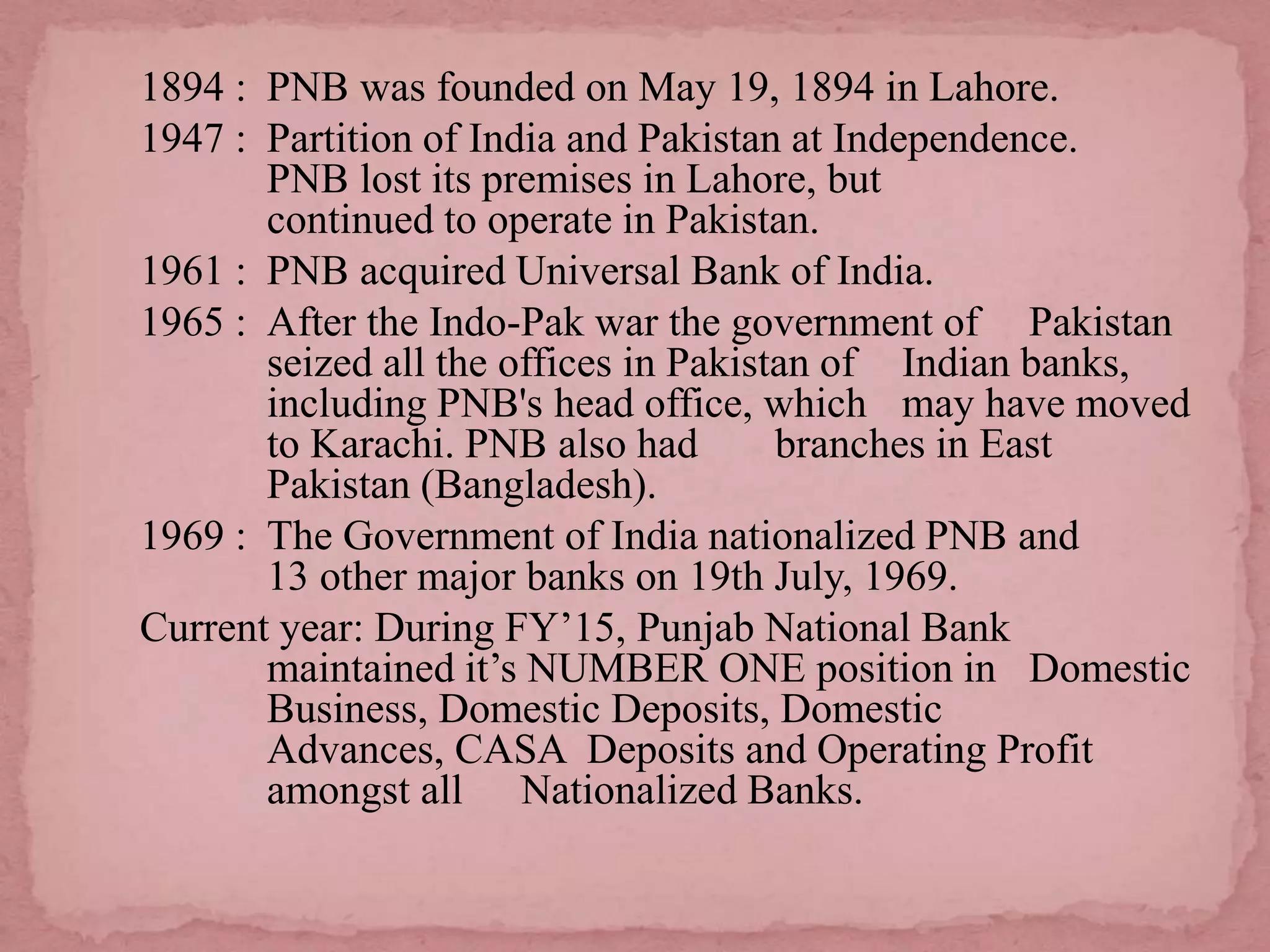 Project report on punjab national bank | PPTX